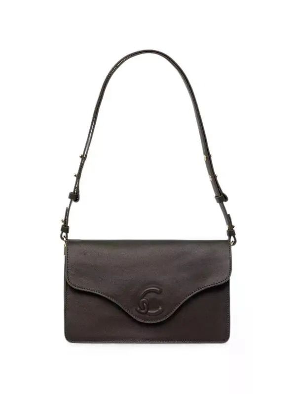 COCCINELLE Logo-embossed Leather Shoulder Bag - Brown