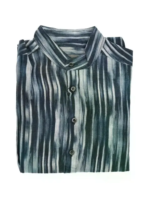 Corneliani Printed Buttoned Shirt - Blue