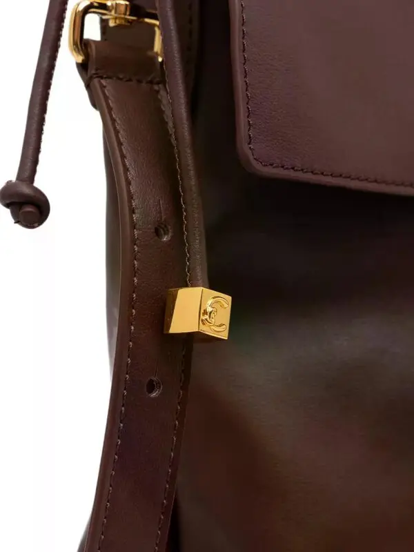 COCCINELLE Logo-embossed Foldover Shoulder Bag - Brown
