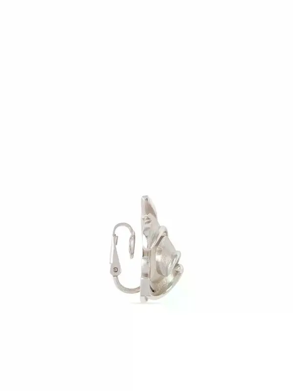 SUSAN CAPLAN 1970s Trifari Twirled Motif Clip-on Earrings - Silver