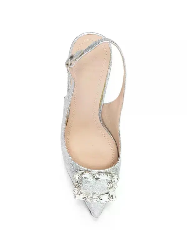 TWENTY FOURHAITCH Crystal-detail Slingback Heeled Pumps