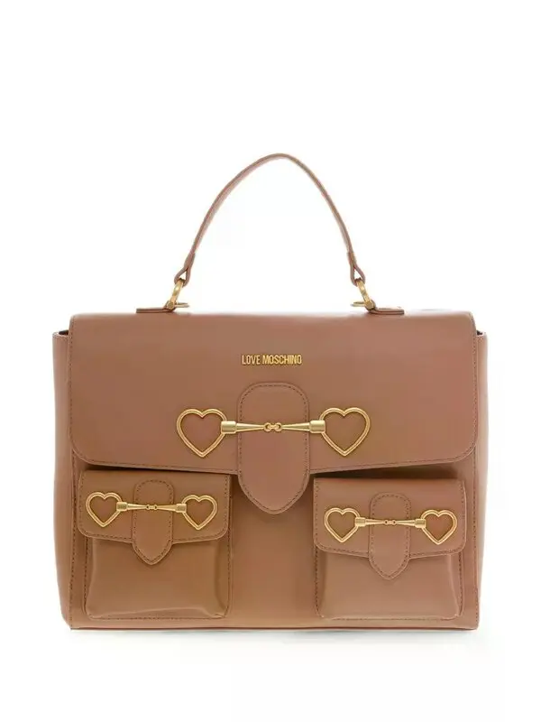 Moschino Heart-motif Tote Bag - Brown