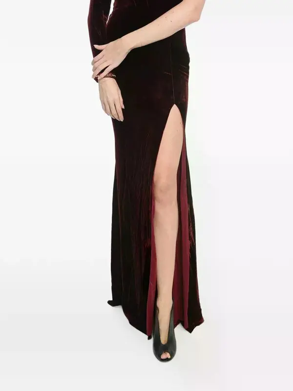 Philipp Plein One-shoulder Maxi Dress With Stud Embellishments