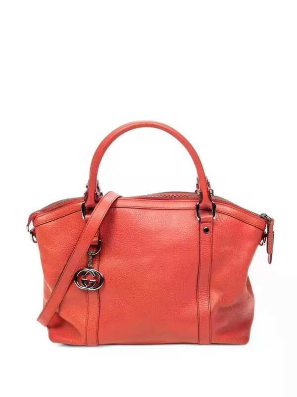 Gucci Gg Charm Tote Bag - Red