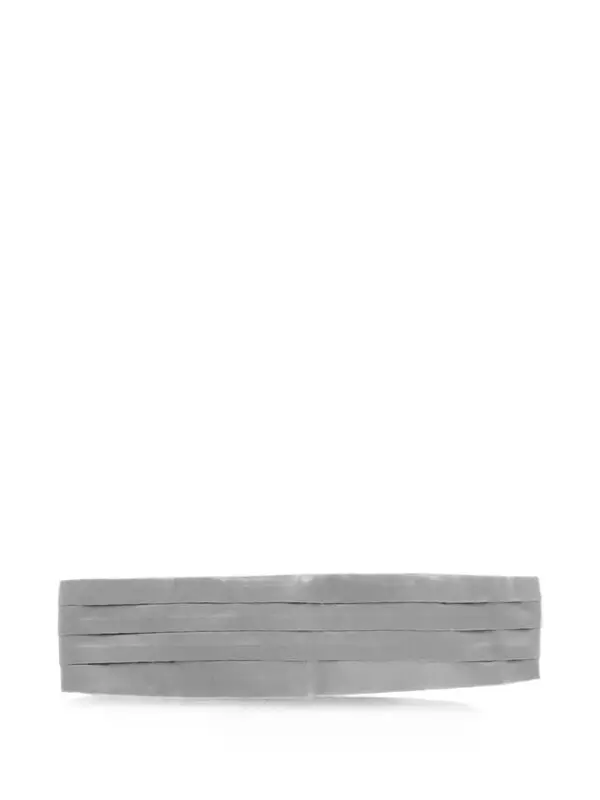 Corneliani Pleated Silk Cummerbund - Grey
