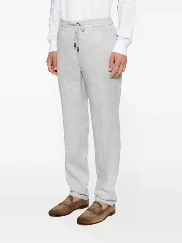 Peserico Slub Texture Tailored Trousers - Grey