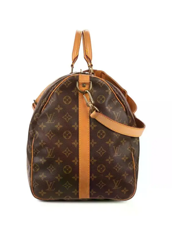 LOUIS VUITTON 55 Keepall Monogram Travel Bag - Brown