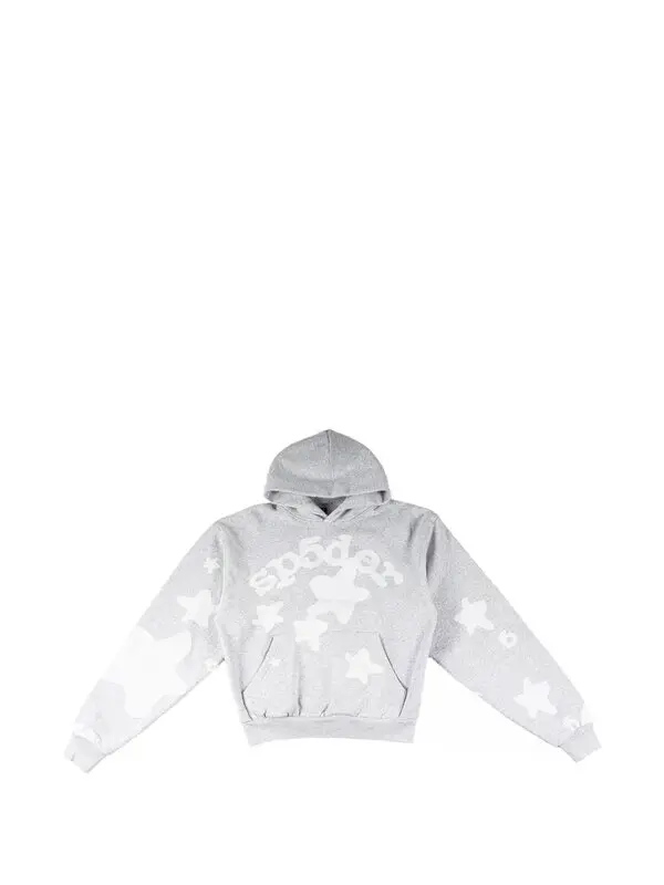 SP5DER Beluga Star-print Hoodie - Grey