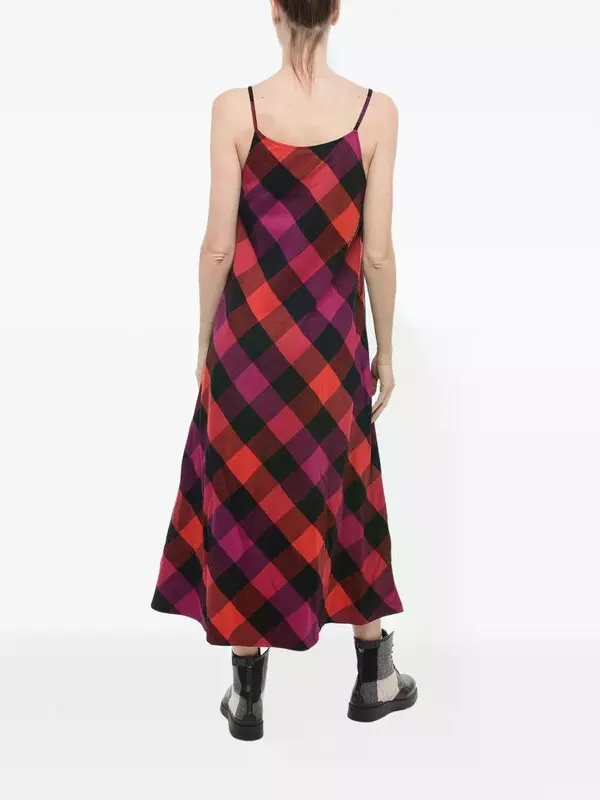 Woolrich Checked Midi Dress - Red