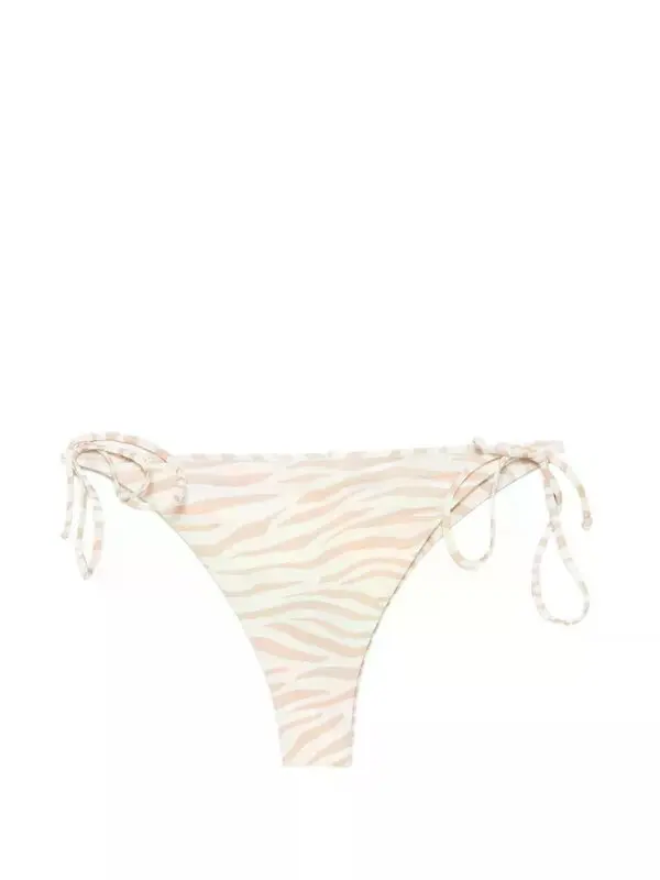 MC2 SAINT BARTH Marielle Zebra-print Bikini Bottoms - Neutrals