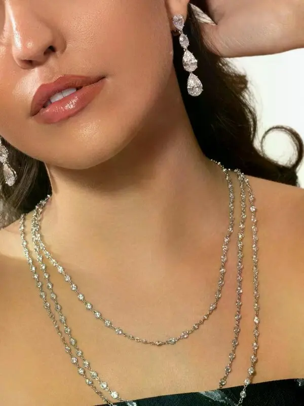 FANTASIA BY DESERIO Pear Marquise Drop Earrings