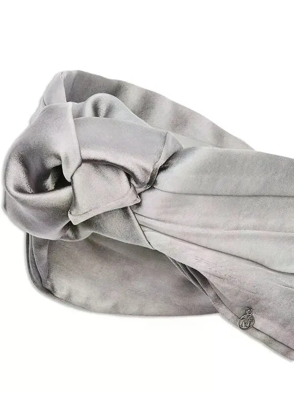 MAISON MICHEL Elza Knotted Headband - Grey