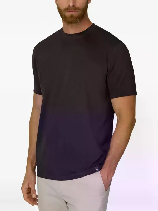 Boggi Milano T-shirt In Stretch Supima Cotton Jersey - Black