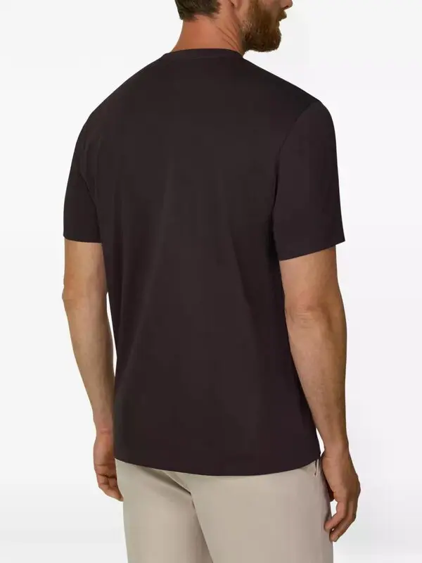 Boggi Milano T-shirt In Stretch Supima Cotton Jersey - Black