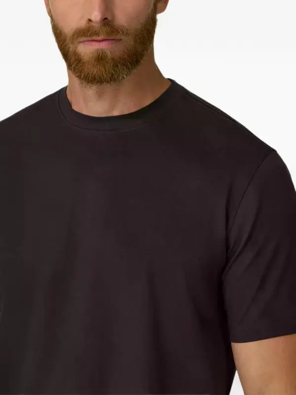 Boggi Milano T-shirt In Stretch Supima Cotton Jersey - Black