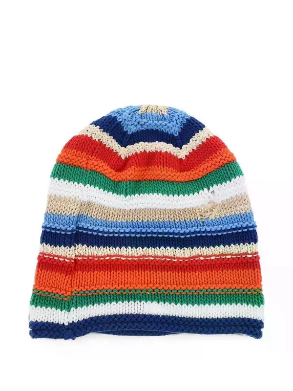 Dsquared2 Distressed Striped Beanie Hat