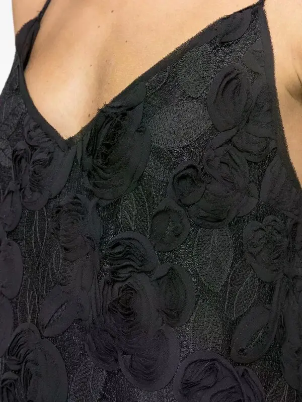 NISSA 3d Floral Embroidery Mini Dress