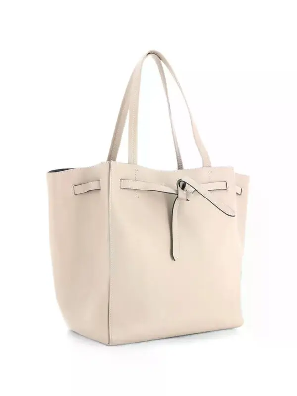 Celine Phantom Tie Cabas Leather Medium Tote Bag - Neutrals