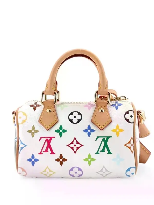 LOUIS VUITTON Monogram Multicolor Speedy Bandouliere Nano Satchel - Multicolour