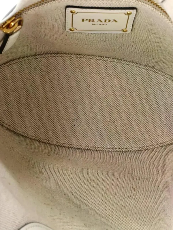 Prada Logo Bucket Bag - Neutrals