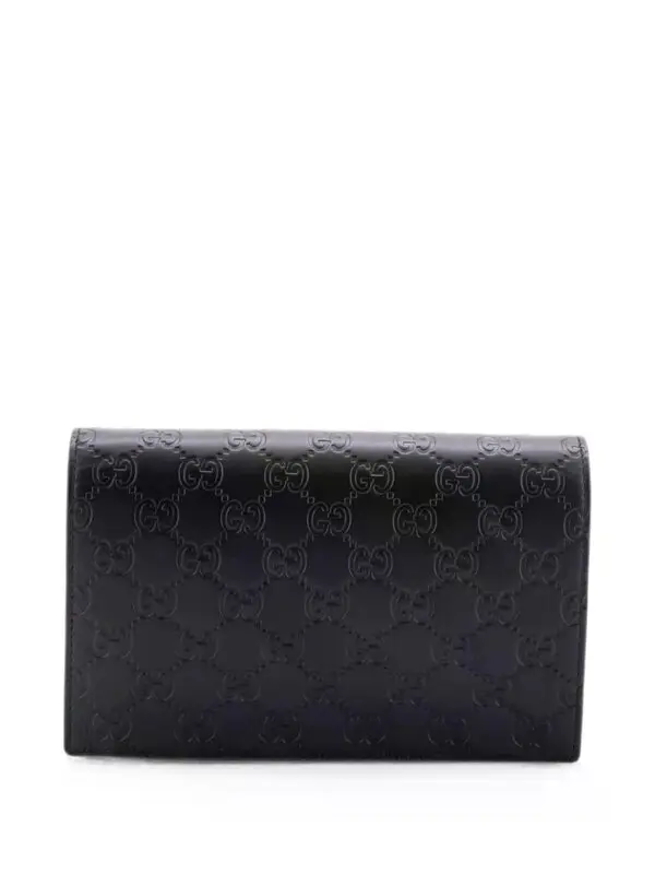 Gucci Signature Leather Wallet On Chain Clutch Bag