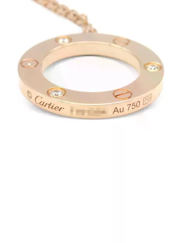 Cartier 18k Rose Gold Diamond Love Necklace