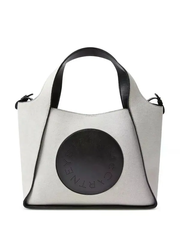 Stella McCartney Logo Canvas Tote Bag - Grey