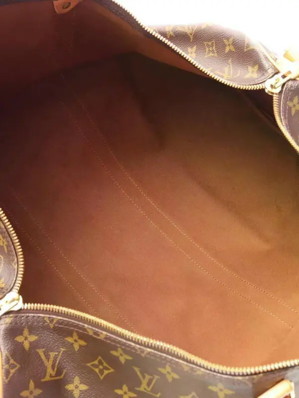 LOUIS VUITTON Monogram Keepall Bandouliere 55 Travel Bag - Brown