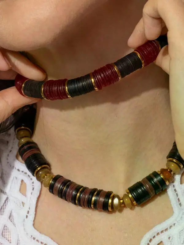 HIJAS DE PUKA Hematite-disc Necklace