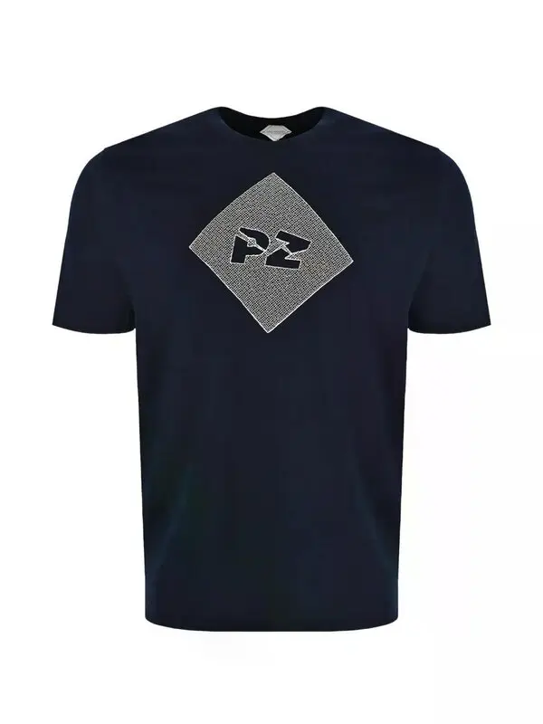 Pal Zileri Logo-print Crew-neck T-shirt - Blue