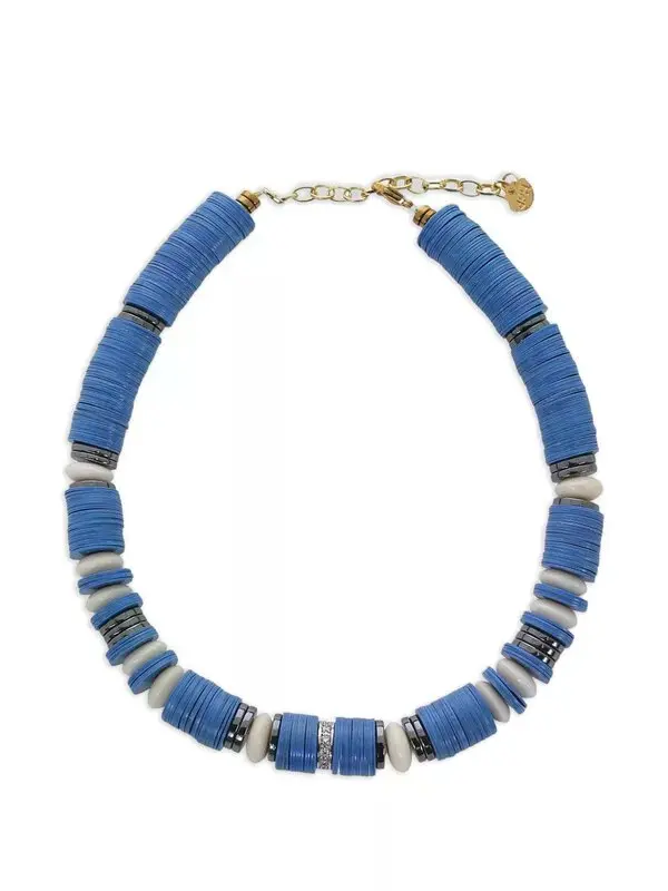 HIJAS DE PUKA Beaded Necklace With Gold-tone Hardware - Blue