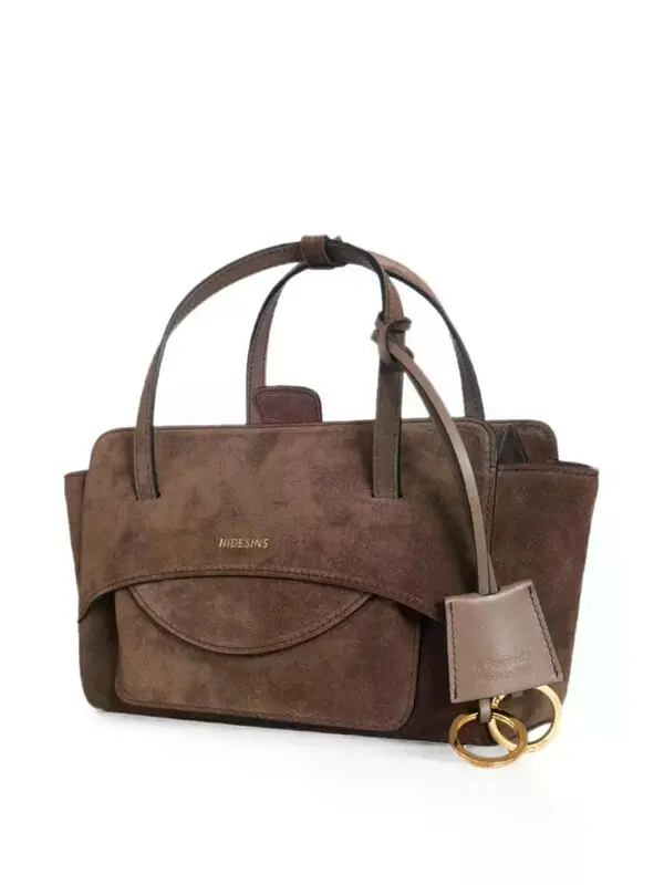 HIDESINS Suede-finish Logo-stamp Tote Bag - Brown