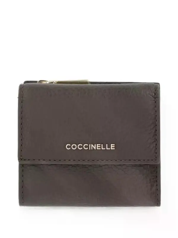 COCCINELLE Logo-plaque Pebbled-leather Wallet