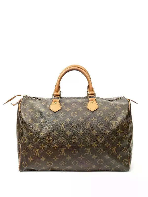 LOUIS VUITTON Speedy Monogram Tote Bag - Brown