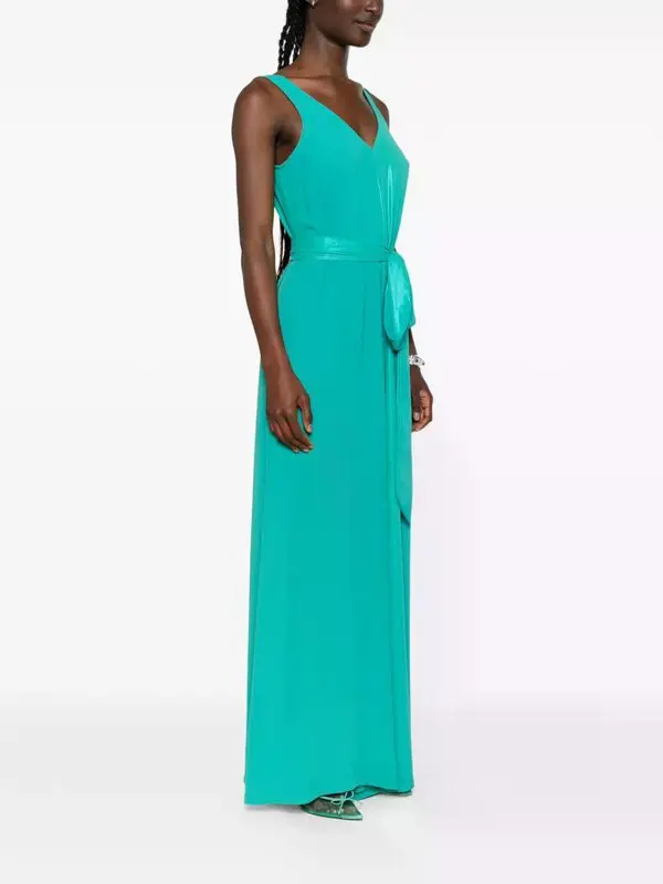 LE RJTANGE V-neck Belted Jumpsuit