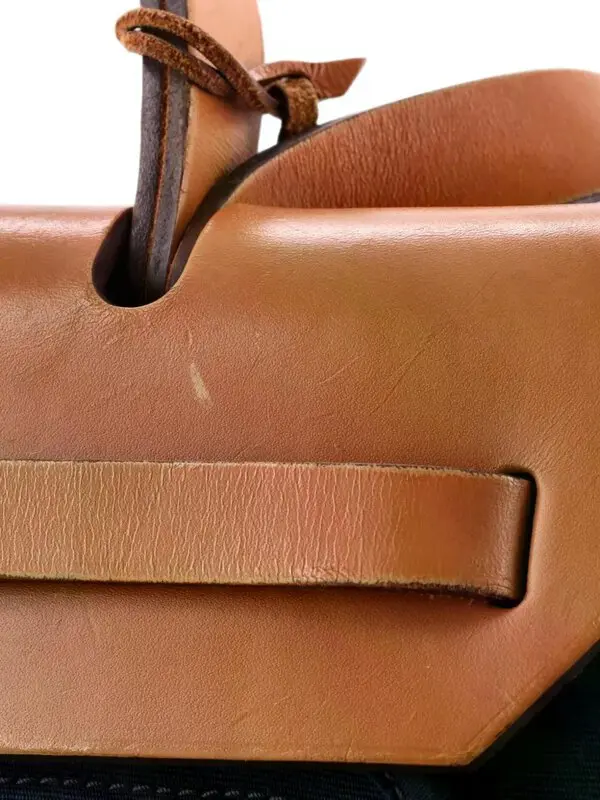 Hermès Herbag Zip Leather And Toile 31 Shoulder Bag - Blue