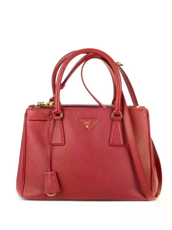 Prada Galleria Double-zip Tote Bag - Red