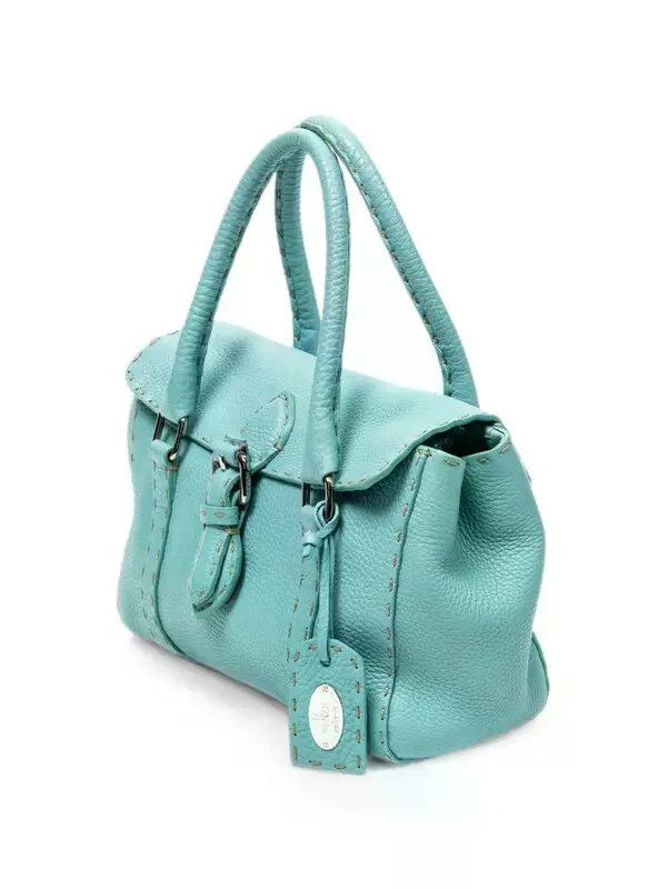 Fendi Mini Linda Leather Tote Bag - Blue