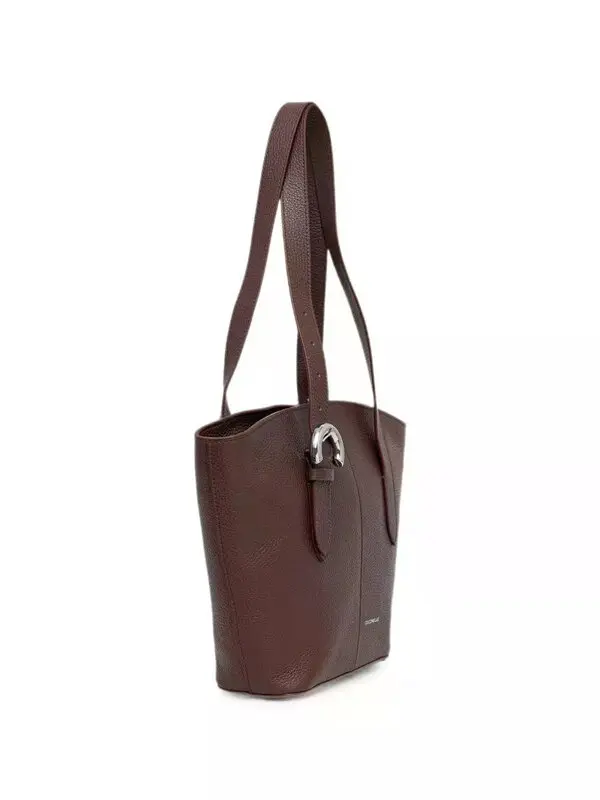 COCCINELLE Buckle-detail Pebbled-leather Tote Bag - Red