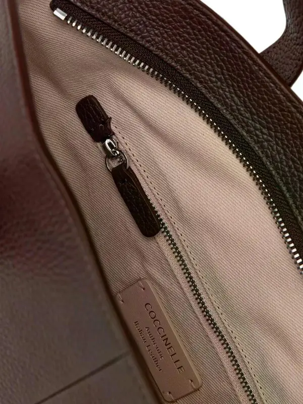 COCCINELLE Buckle-detail Pebbled-leather Tote Bag