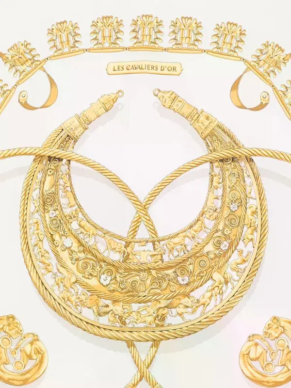 Hermès Les Cavaliers D'or Silk Scarf