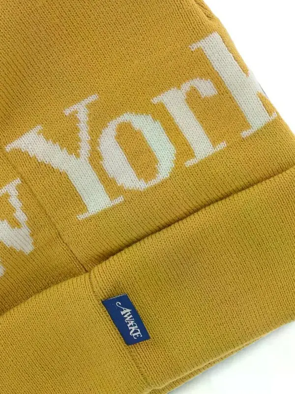 AWAKE NY Logo Detail Beanie Hat