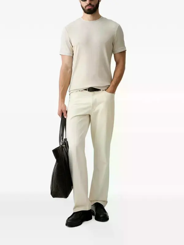 JOOP! Ribbed-knit T-shirt - Neutrals