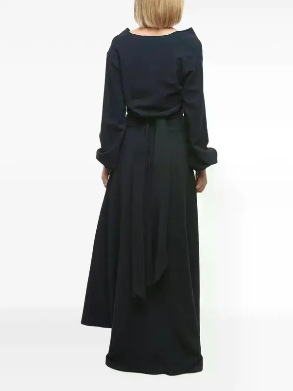 SUPER BLOND Belted Wrap Maxi Dress