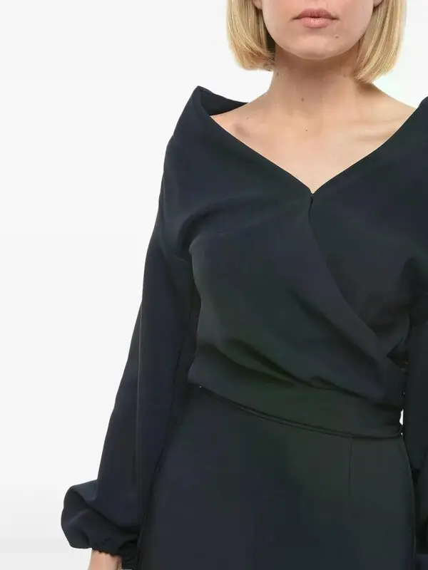 SUPER BLOND Belted Wrap Maxi Dress