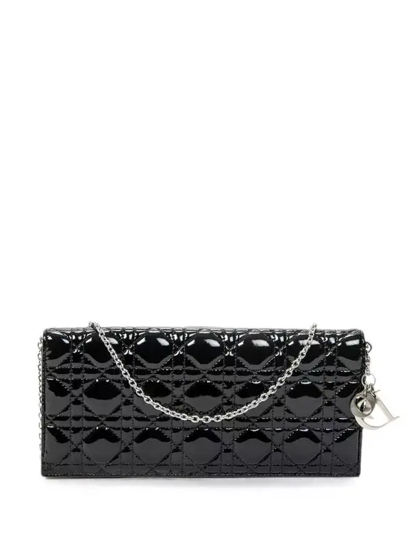 Dior Lady Cannage Clutch Bag - Black