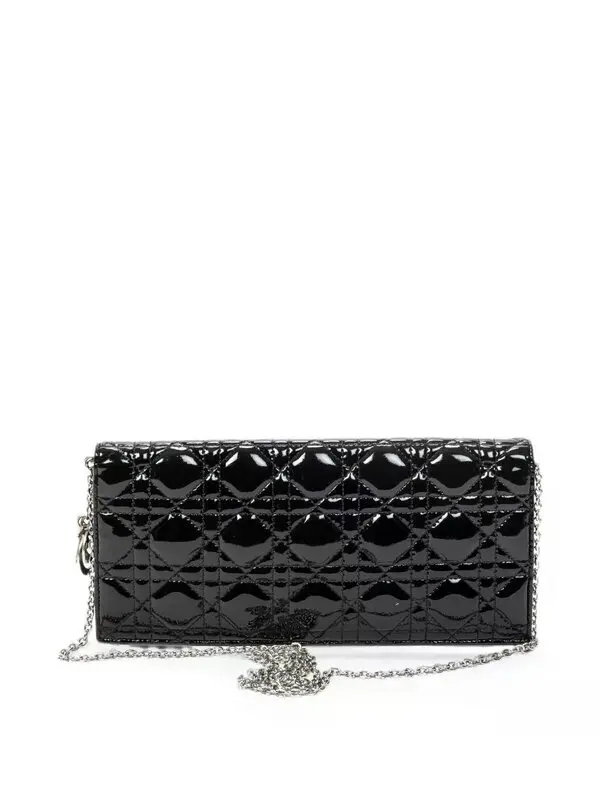 Dior Lady Cannage Clutch Bag - Black