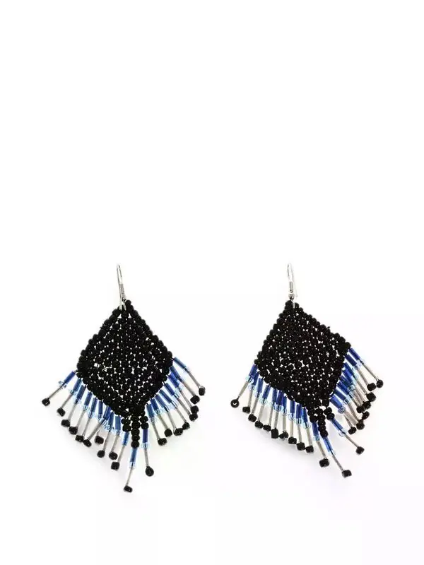 Dsquared2 Beaded Drop Earrings - Silver