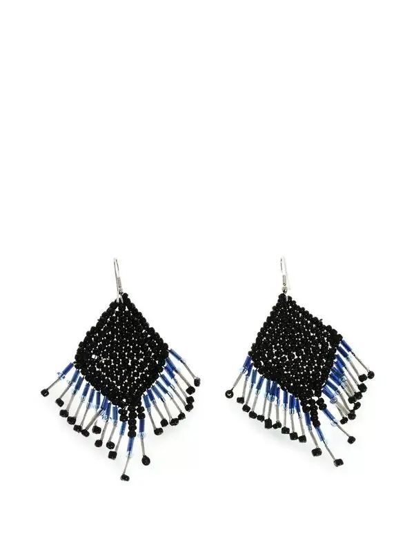 Dsquared2 Beaded Drop Earrings - Silver