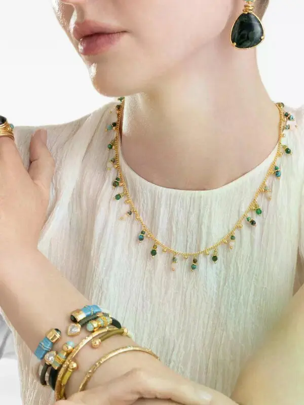 Gas Bijoux Turquoise Embellished Necklace